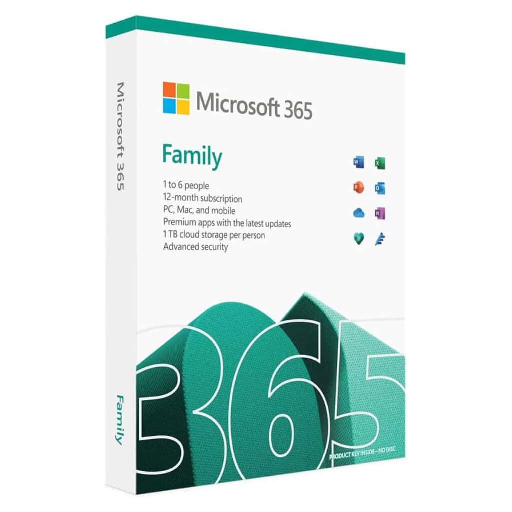 MICROSOFT 365 6 Kullanıcı Aile Türkçe Kutu 1 Yıl - Laptop.Com.TR